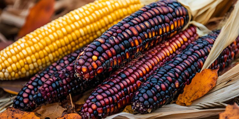 Vibrant and Colorful Corn Kernels Stock Illustration - Illustration of ...