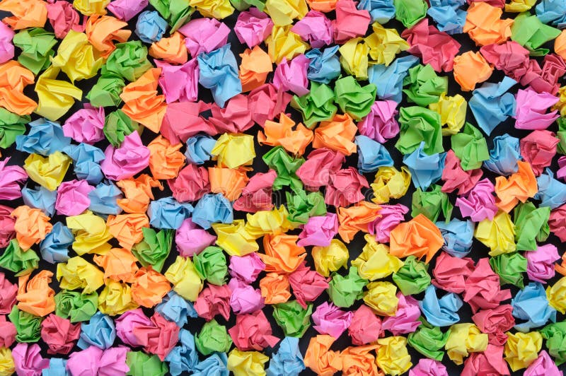 Vibrant Colorful Crumpled Papers Background. Stock Image - Image of ...