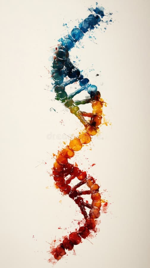A Vibrant and Colorful Depiction of a DNA Double Helix Illustrates the ...