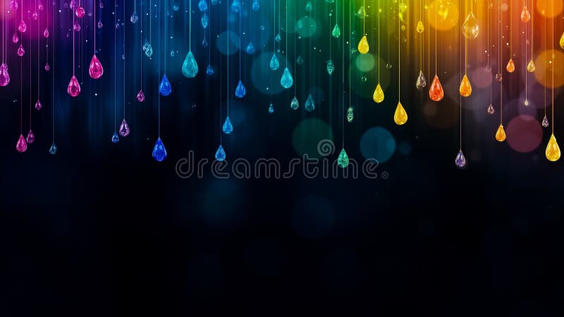 Rainbow Rain Drops Wallpaper Stock Photo - Image of palette, pink ...