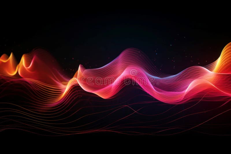 Vibrant Colorful Dynamic Sound Wave. Generate Ai Stock Illustration ...