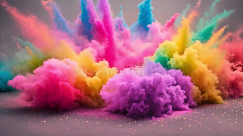 Rainbow Explosion of Color stock video. Video of festive - 335787949