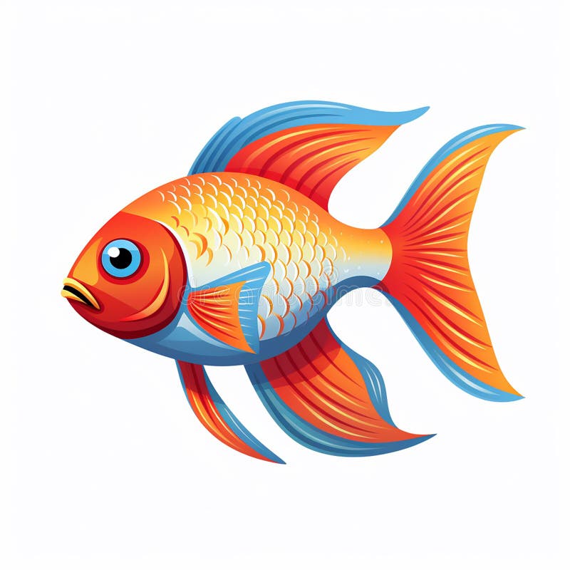 Colorful Fish Snapshot Underwater Fascination Stock Illustration ...