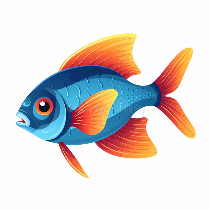 Vibrant Colorful Fish Drawing Stock Illustration - Illustration of ...