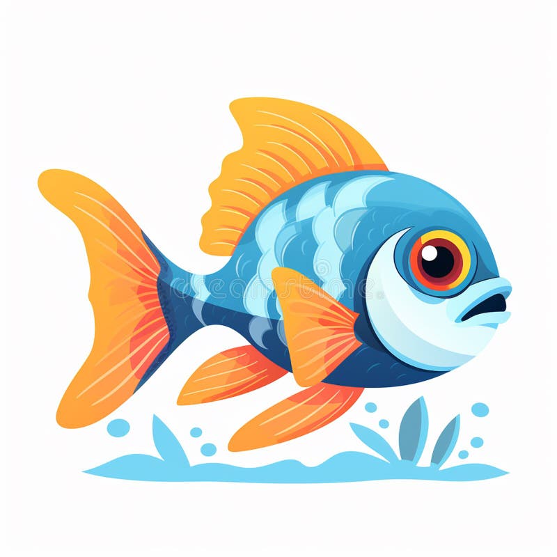 Vibrant Colorful Fish Drawing Stock Illustration - Illustration of ...