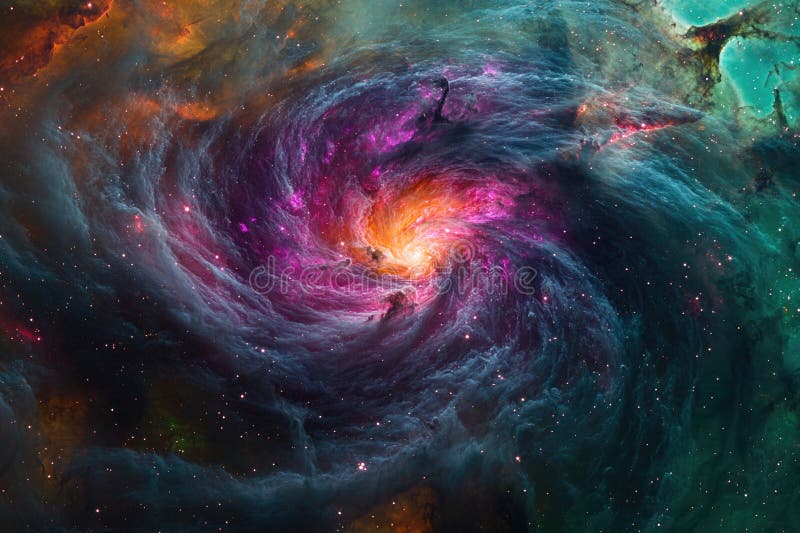 A Vibrant and Colorful Galaxy with Stars, Planets, and Nebulas Stock ...