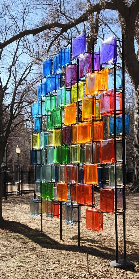 Vibrant Colorful Glass Blocks Arrangement Stock Illustration ...