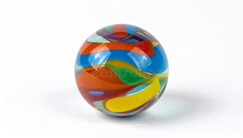 Vibrant Colorful Glass Sphere on White, an Abstract Study of Light and ...