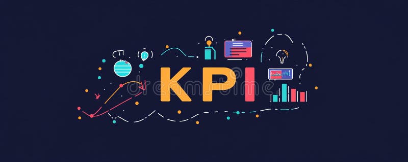 Bright and Colorful KPI Data Analytics Illustration with Charts and ...