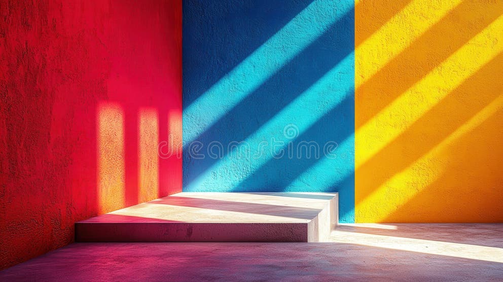 Vibrant Colorful Interior Design Modern Space Visual Art Creative ...
