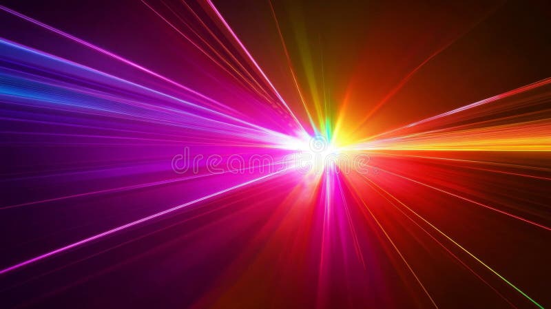 Vibrant Colorful Light Rays Exploding from Center Stock Illustration ...