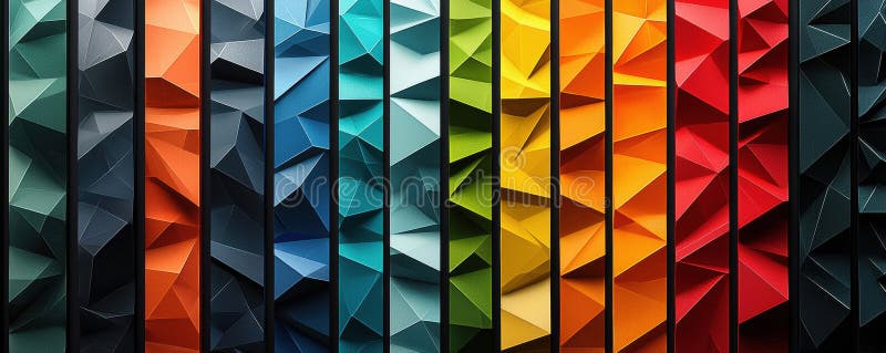 Vibrant and Colorful Low-poly Geometric Textured Backgrounds Stock ...