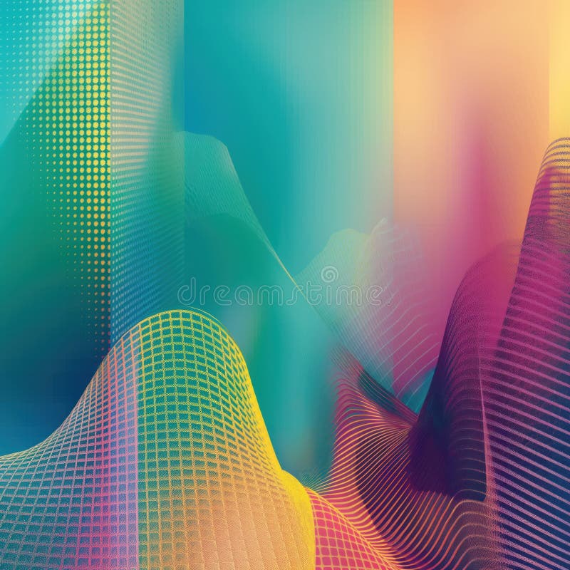 Vibrant, Colorful Mesh Gradient Background with Abstract Shapes ...