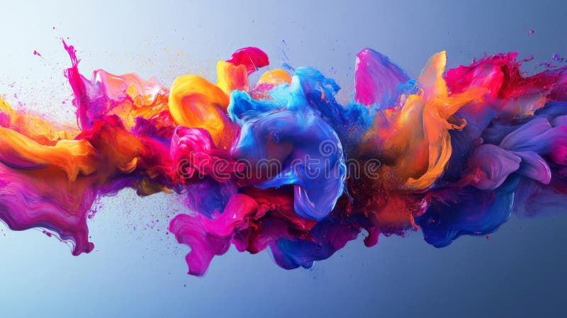 Vibrant Colorful Paint Splash Abstract Background Stock Illustration ...