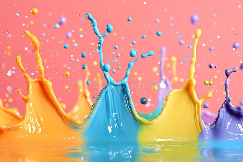 Vibrant Colorful Paint Splash Explosion, Abstract Background Texture ...