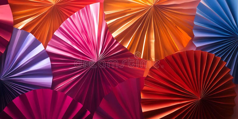 Vibrant Colorful Paper Fans Background: High Resolution Texture Image ...