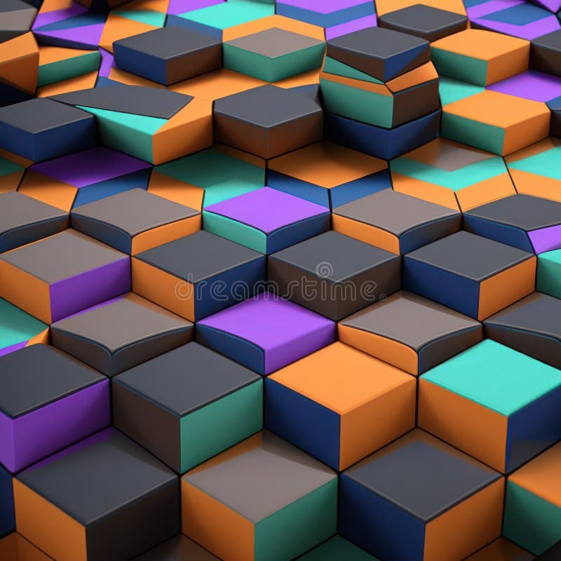 Vibrant Colorful Pattern Tile for Design Projects. Stock Illustration ...