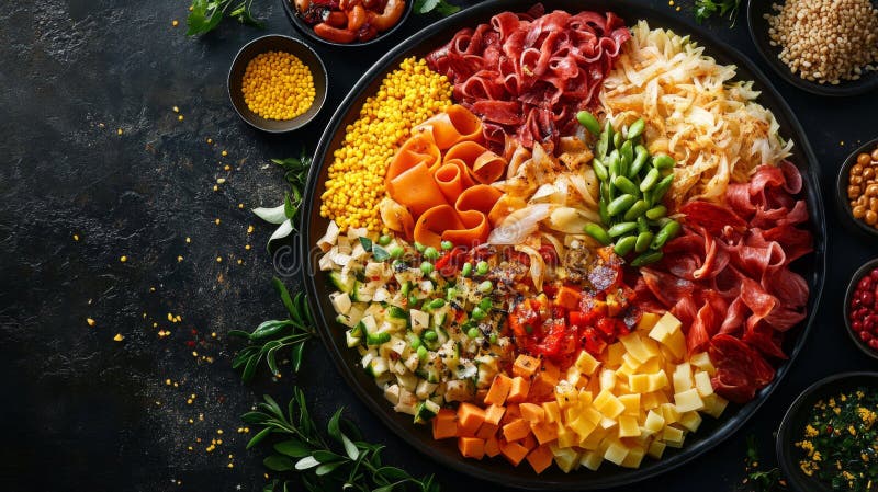 A Vibrant and Colorful Platter of Assorted Healthy Foods Stock ...