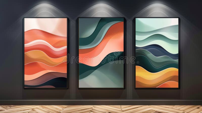 Vibrant Colorful Posters for Modern Decor Generative AI Stock ...