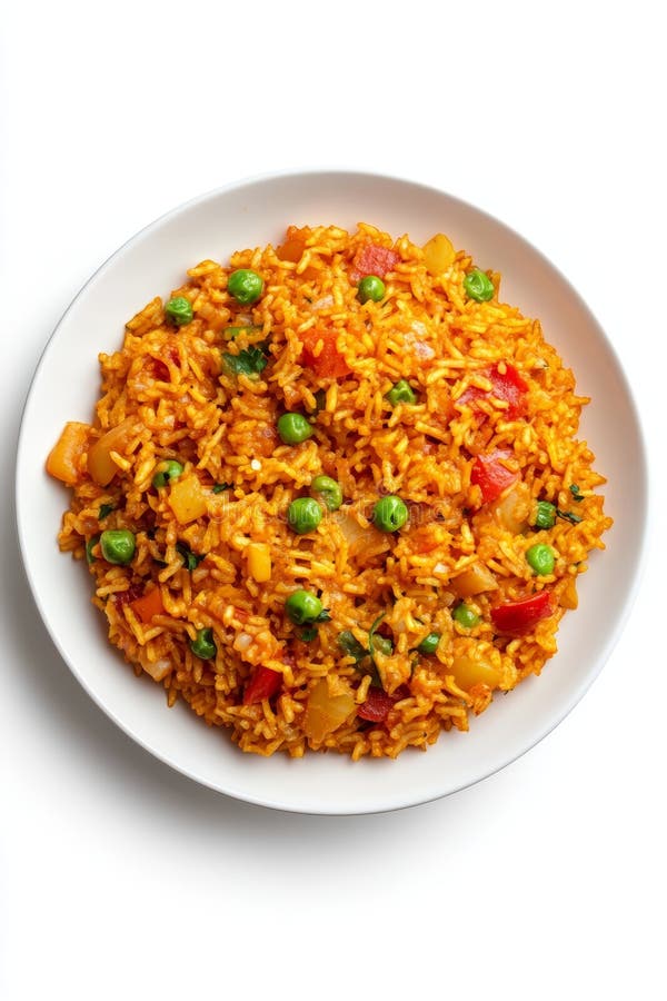 Delicious and Colorful Rice Dish with Vegetables and Peas Stock ...