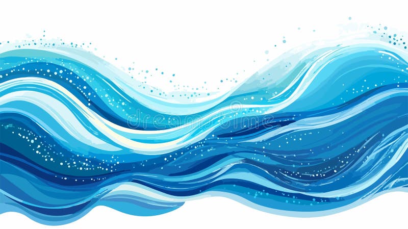 Vibrant Colorful Sea Design on Blue Background Vector Illustration ...