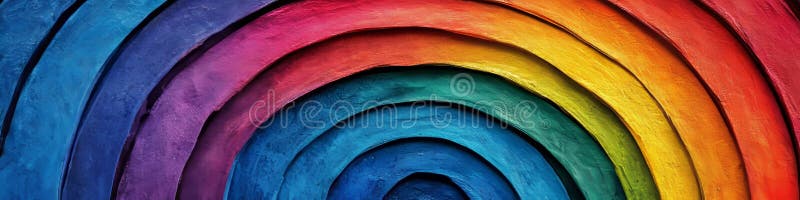 Vibrant Colorful Semi Circles Concentric Pattern Background, Abstract ...