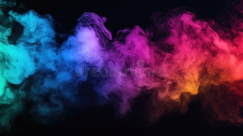 Vibrant Colorful Smoke Effect Stock Photo - Image of vapor, fluffy ...