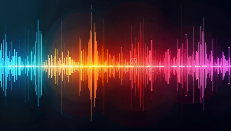 Vibrant Colorful Sound Waves Flowing with Dynamic Frequencies Create ...