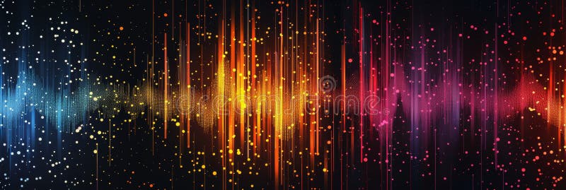 Vibrant and Colorful Sound Waves Represented in an Abstract Artistic ...
