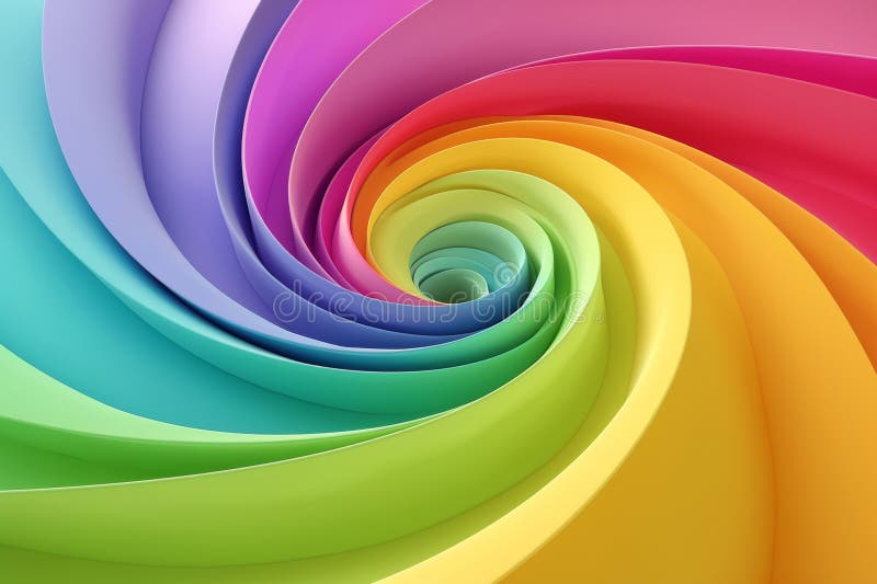 Colorful and Creative Background with Spiral Design Generative AI Stock ...