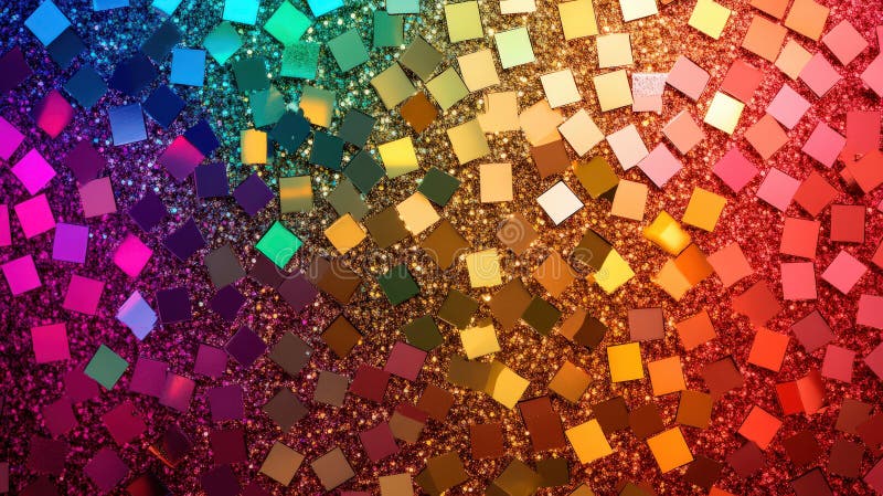 Vibrant Colorful Squares and Sparkles Create a Stunning Visual Impact ...