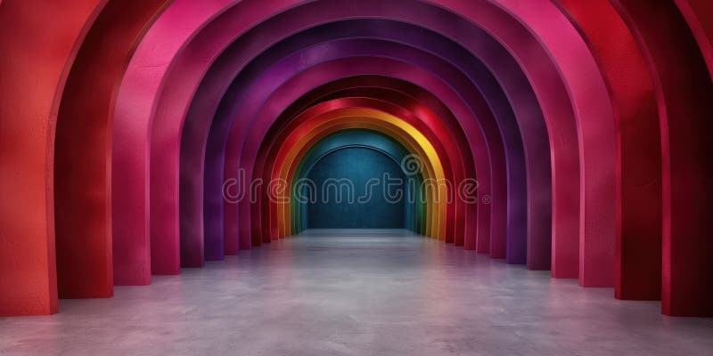 Colorful tunnel stock illustration. Illustration of concept - 23923799