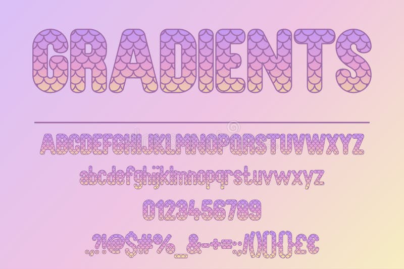 Vibrant Colorful Typeface Design. Elegant Font Set Stock Vector ...