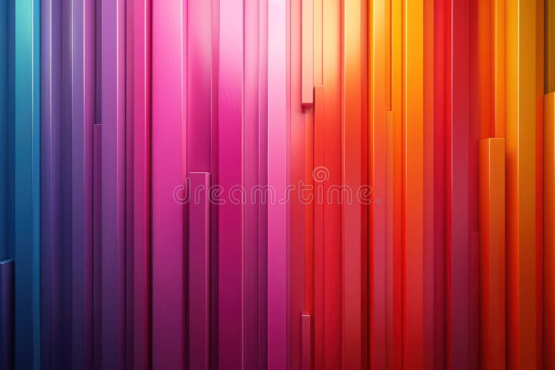 Colorful Vertical Animation - Seamless Loop 3D Render Stock ...