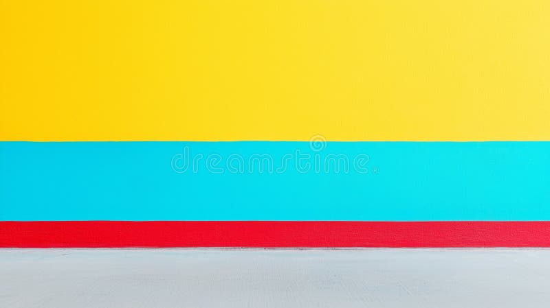 Vibrant Colorful Wall with Bold Horizontal Stripes Stock Illustration ...