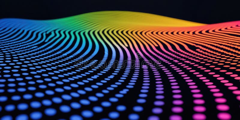 A Vibrant, Colorful Wave of Dots Creating a Stunning Gradient Effect, Perfect for Digital ...