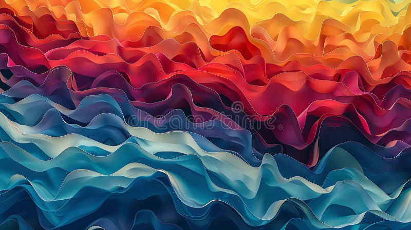 Vibrant Colorful Wave Pattern Stock Illustration - Illustration of wavy ...