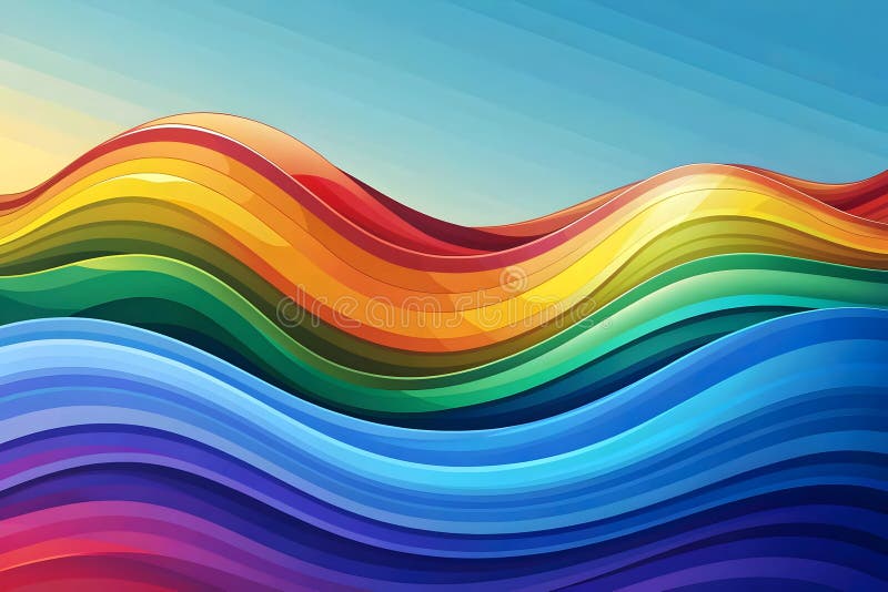 Vibrant Colorful Waves Abstract Art Design Inspiring Modern Creativity ...