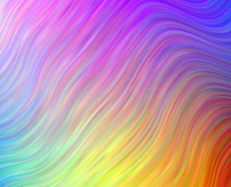 Vibrant Colorful Wavy Pattern Background, Abstract Rainbow Swirl Design ...