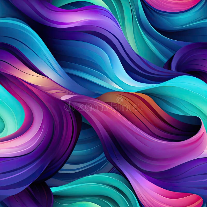 Vibrant and Colorful Wavy Wallpapers with Textured Designs (tiled Stock ...