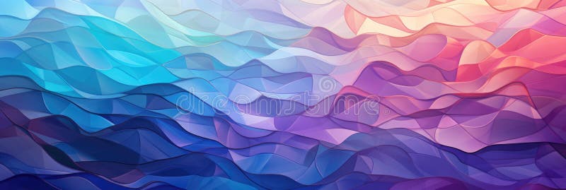 Vibrant Colorful Wide Banner Design with Fluid Lines of Wavy Multicolor ...