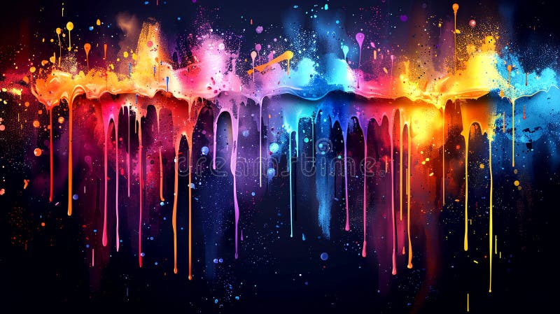 Vibrant Colors Blend and Drip in a Dazzling Display of Creativity and ...