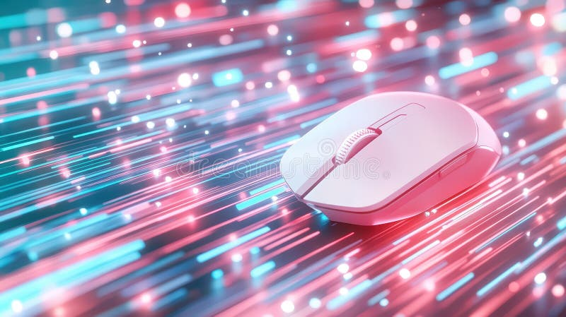 Vibrant Colors and Computer Mouse, Tech Workspace Inspiration Aesthetic ...