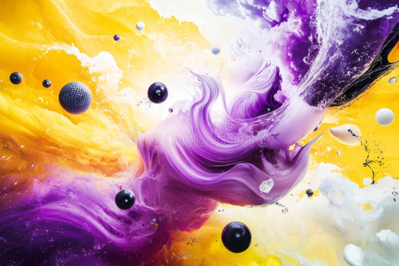 Vibrant Colors Dance in an Abstract Explosion of Fluid Motion Stock ...