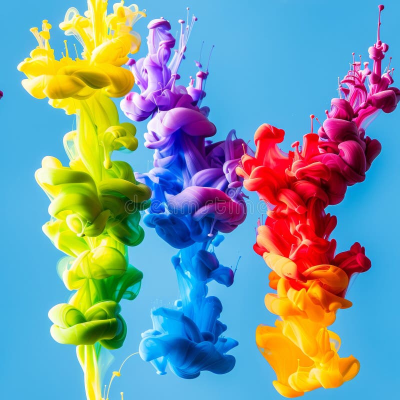 Vibrant Colors, Dynamic Flow a Striking Abstract W Pattern Formed by ...