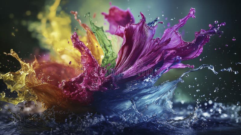 Vibrant Colors Erupting from Sound Waves Abstract Art Creation Studio ...