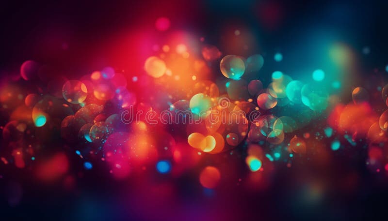 Vibrant Colors Explode in Abstract Shapes, Illuminating the Dark Night ...