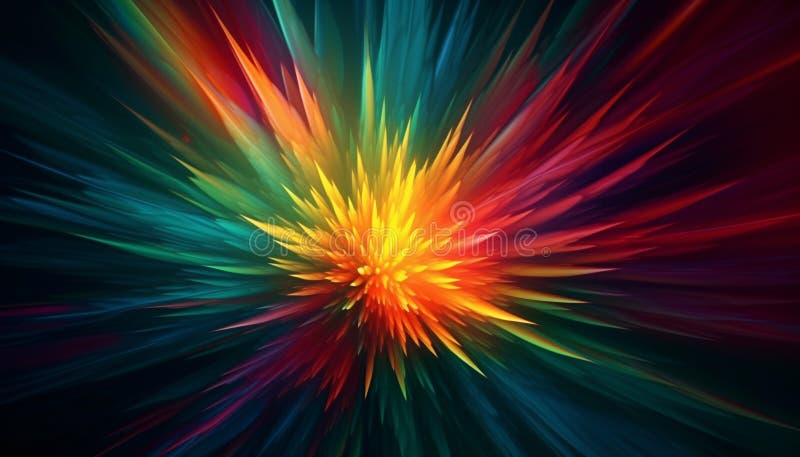Vibrant Colors Exploding in Abstract Modern Chaos Generated by AI Stock ...