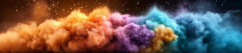 Vibrant Colors Exploding in the Air at a Holi Celebration Stock ...
