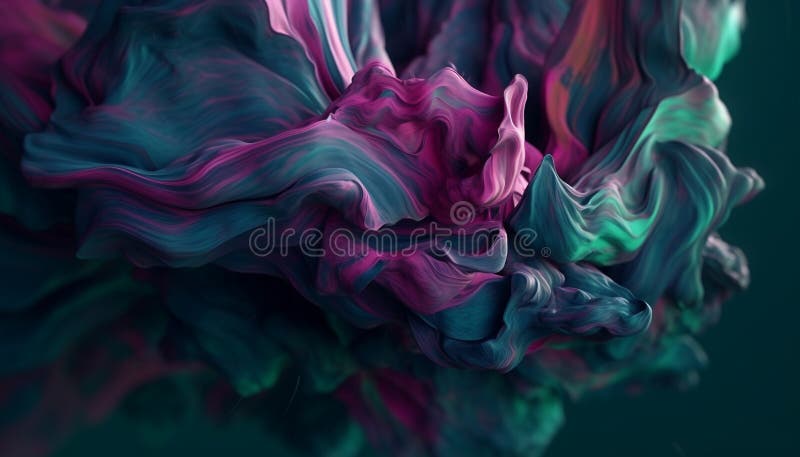 Vibrant Colors Exploding in a Fractal Pattern Generated by AI Stock ...